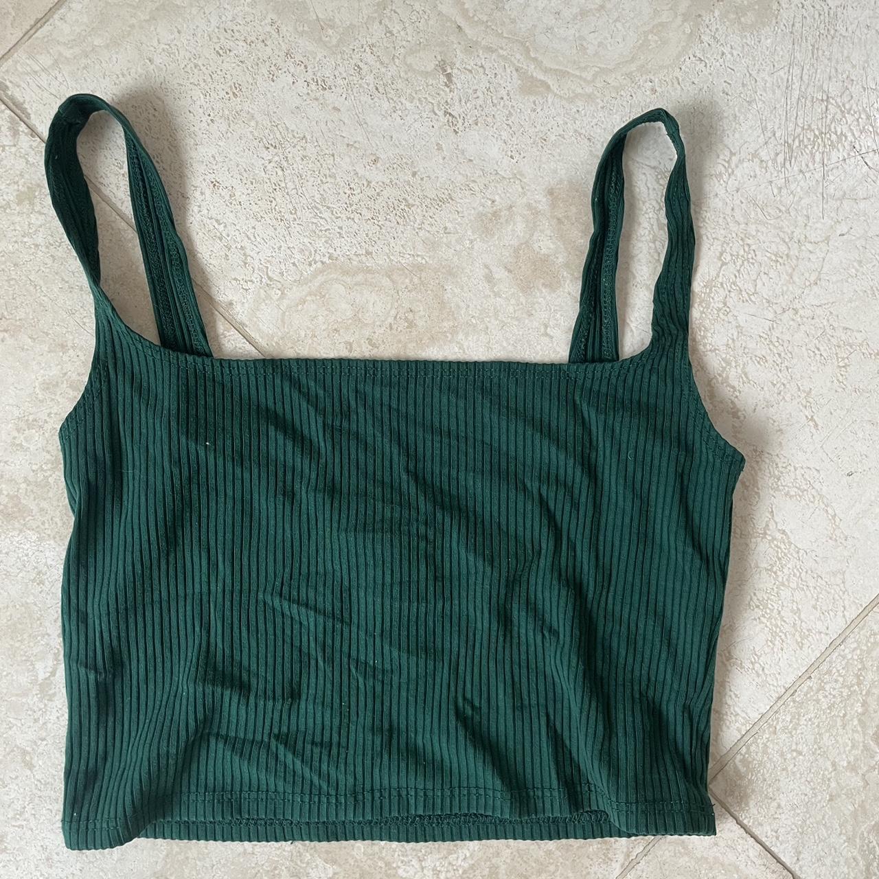 Reformation cropped tank Emerald green Size xs but... - Depop