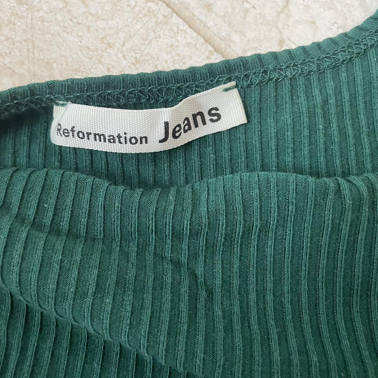 Reformation cropped tank Emerald green Size xs but... - Depop