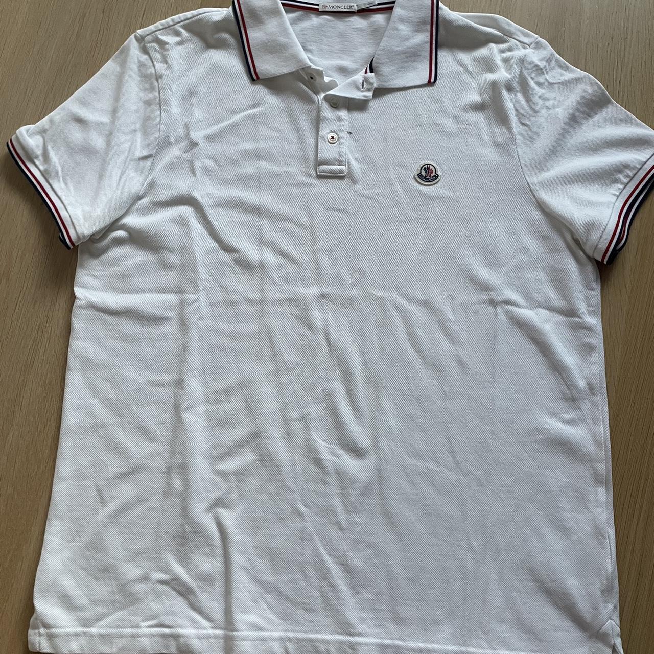 Authentic Moncler Polo Small mark next to button... - Depop