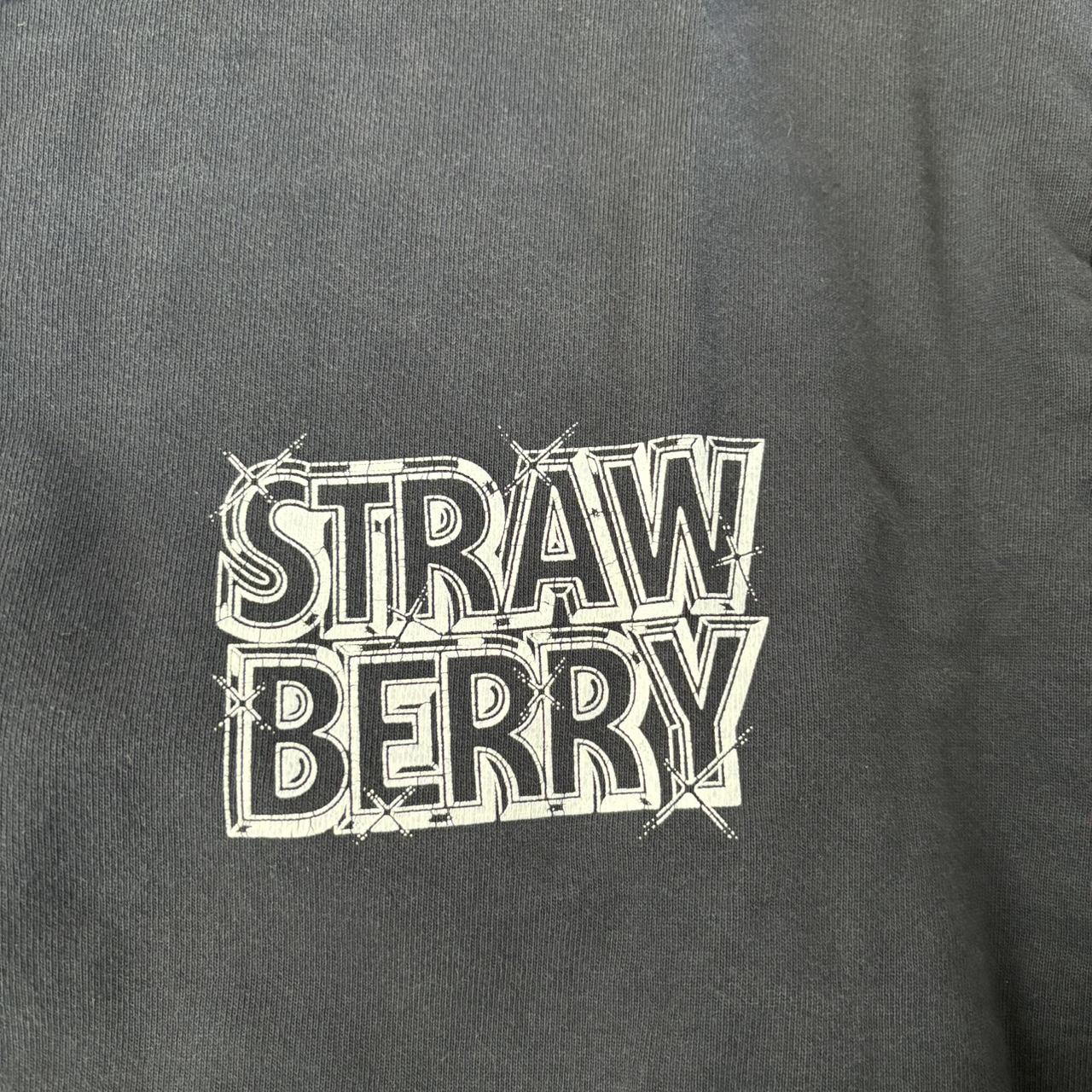 kai bent-lee strawberry crewneck sweatshirt Large Navy | Depop