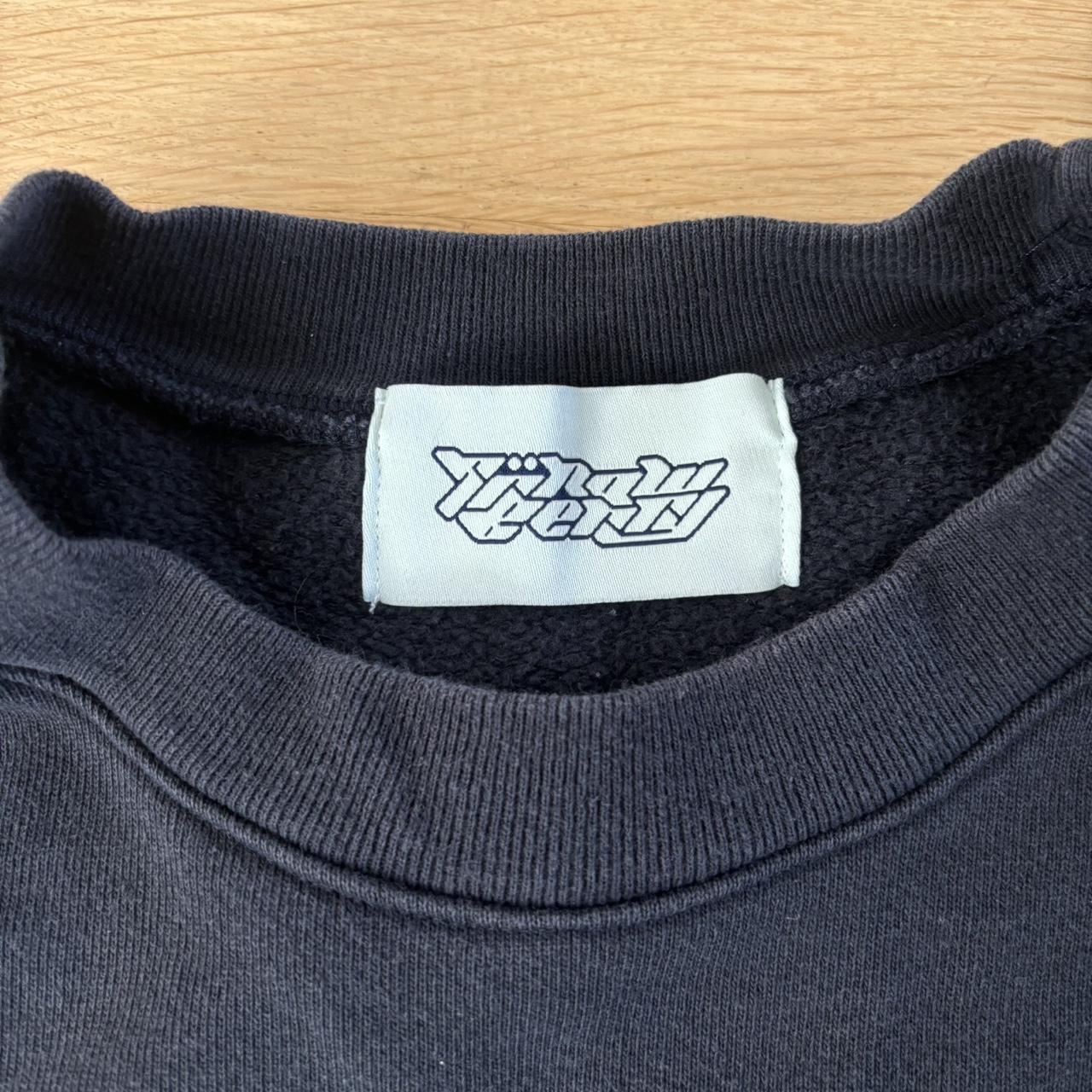 kai bent-lee strawberry crewneck sweatshirt Large Navy | Depop