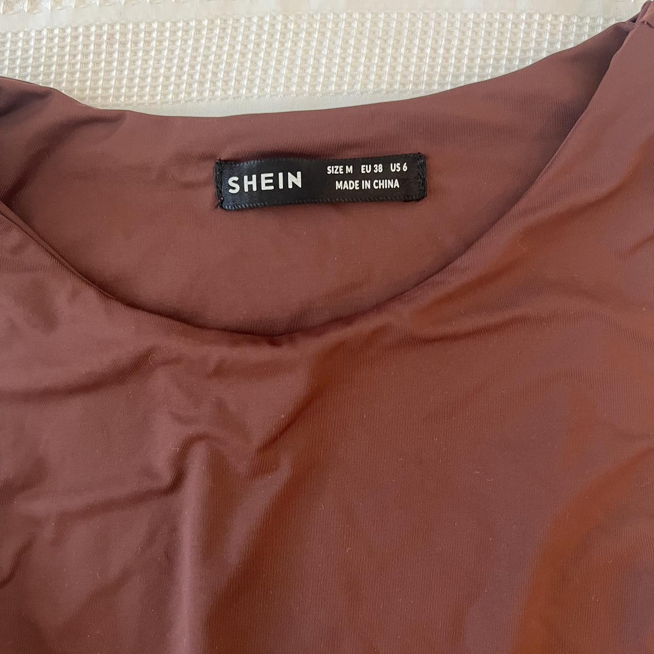 brown shein body suit, soft/buttery material - Depop