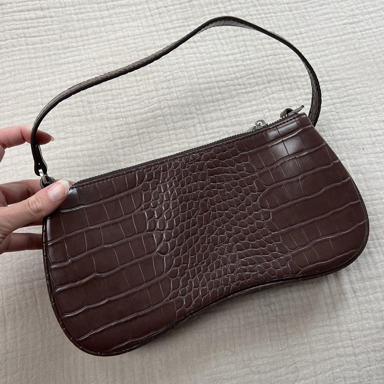 JW PEI brown snake skin shoulder bag. Silver... - Depop