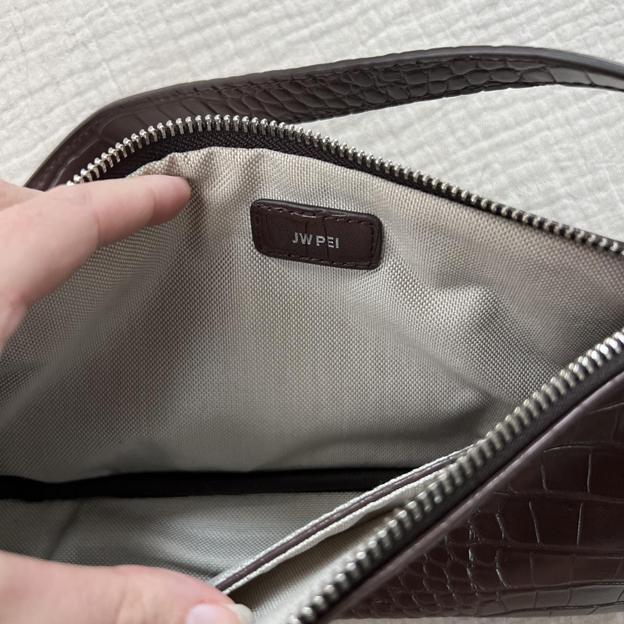 JW PEI brown snake skin shoulder bag. Silver... - Depop