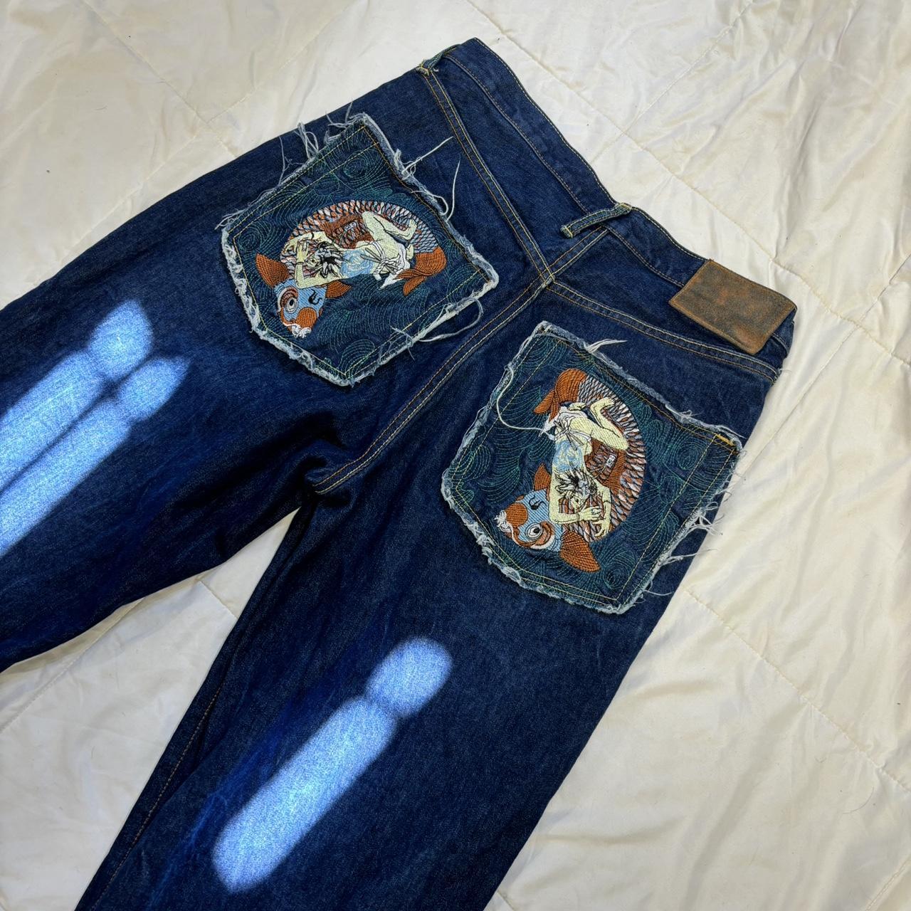 Red Monkey Company Jeans - Some wear, a bit of... - Depop