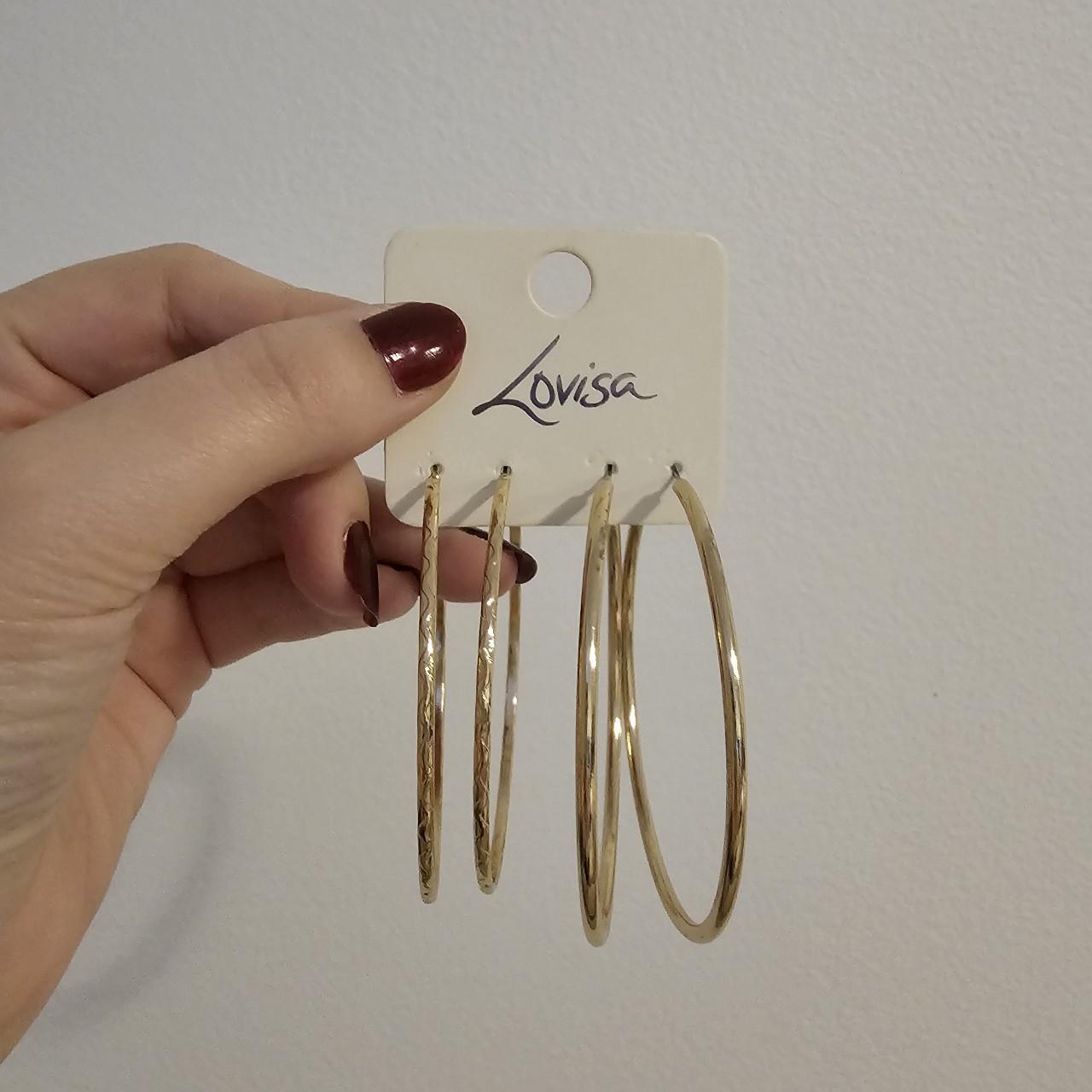 Lovisa Hoop Earrings 2 Pack Never been worn.... - Depop