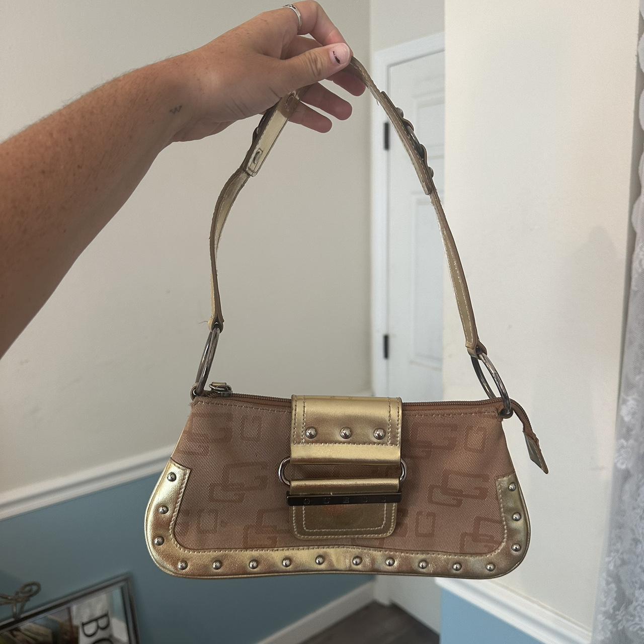 super cute vintage gold guess purse 🪐 typical... - Depop