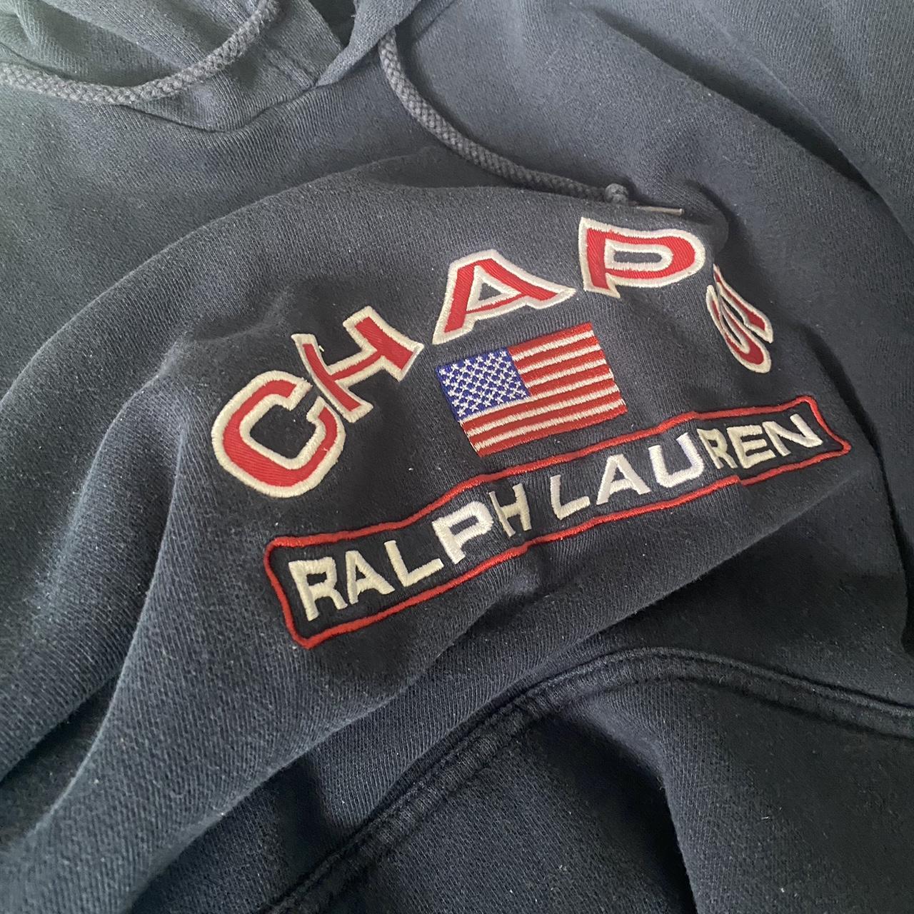 chaps polo ralph lauren hoodie size small perfect... - Depop