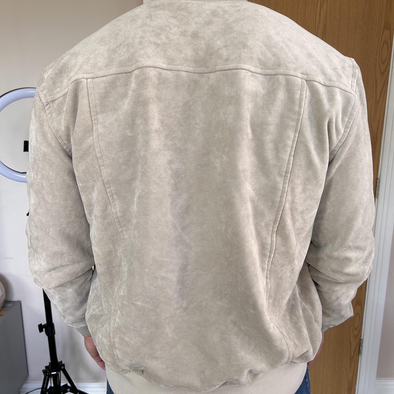 Manière De Voir Cream Suede Bomber Jacket. Worn... - Depop