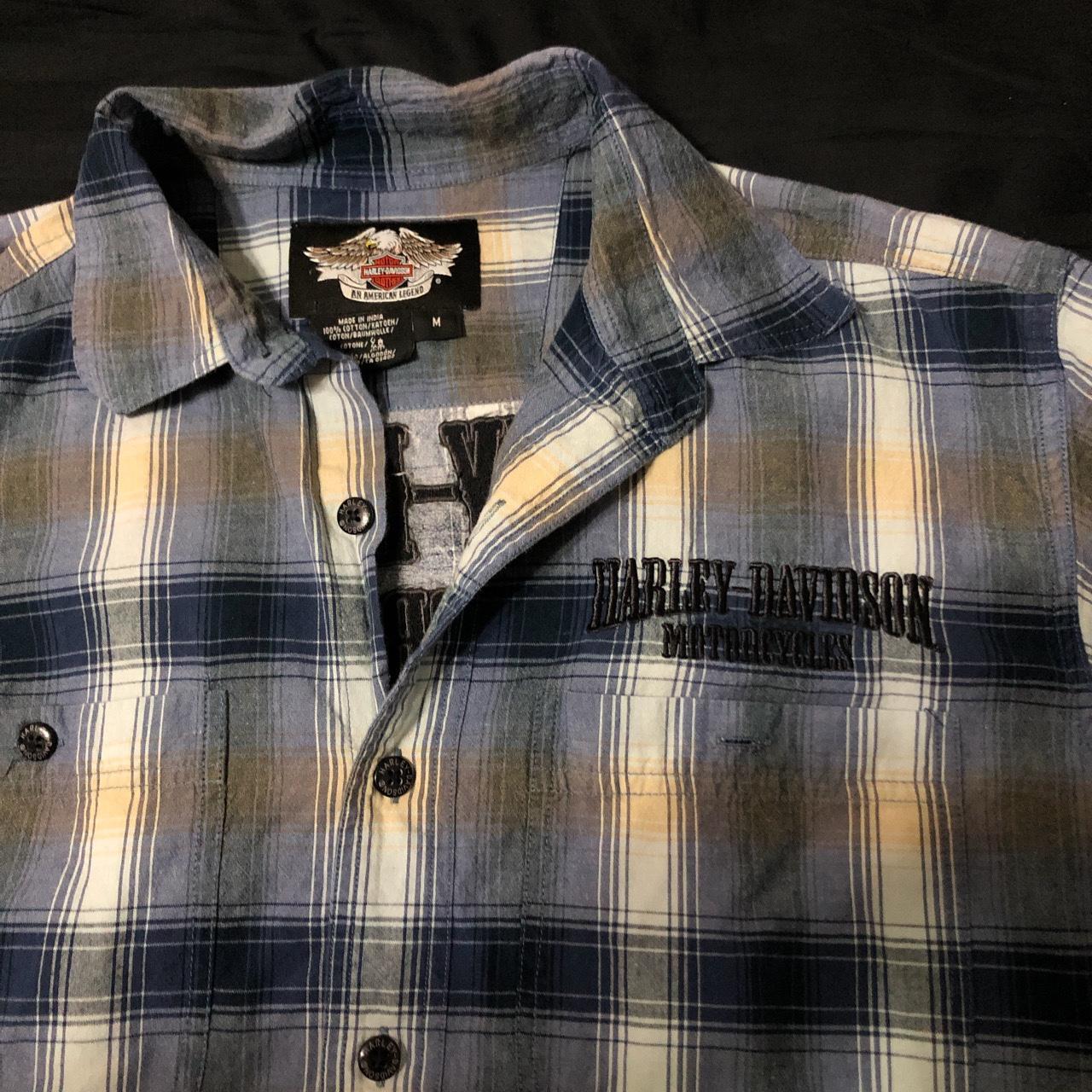 Harley Davidson Flannel Size Medium In amazing... - Depop