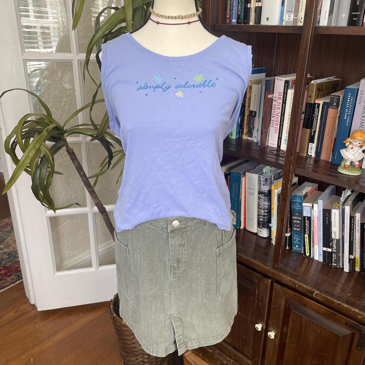 Vintage y2k simply adorable text tshirt -... - Depop