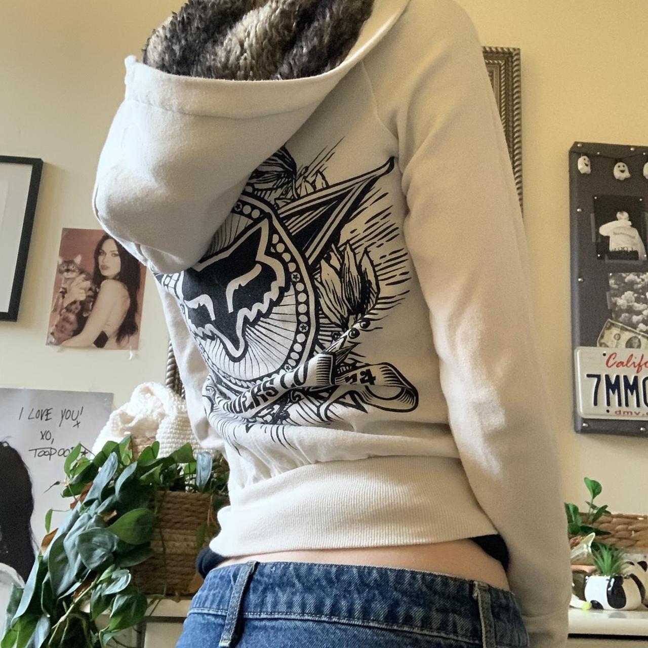 ⋆☠︎︎•˚₊‧⋆. y2k grunge fox racing fur... - Depop