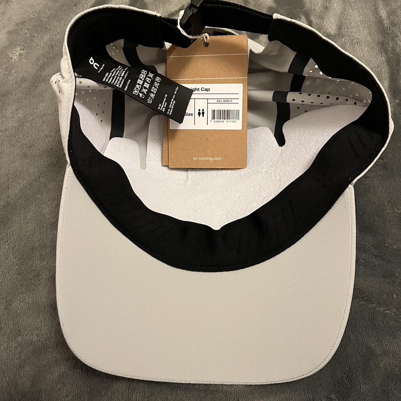 On running. Unisex. Lightweight cap. Grey with black... - Depop