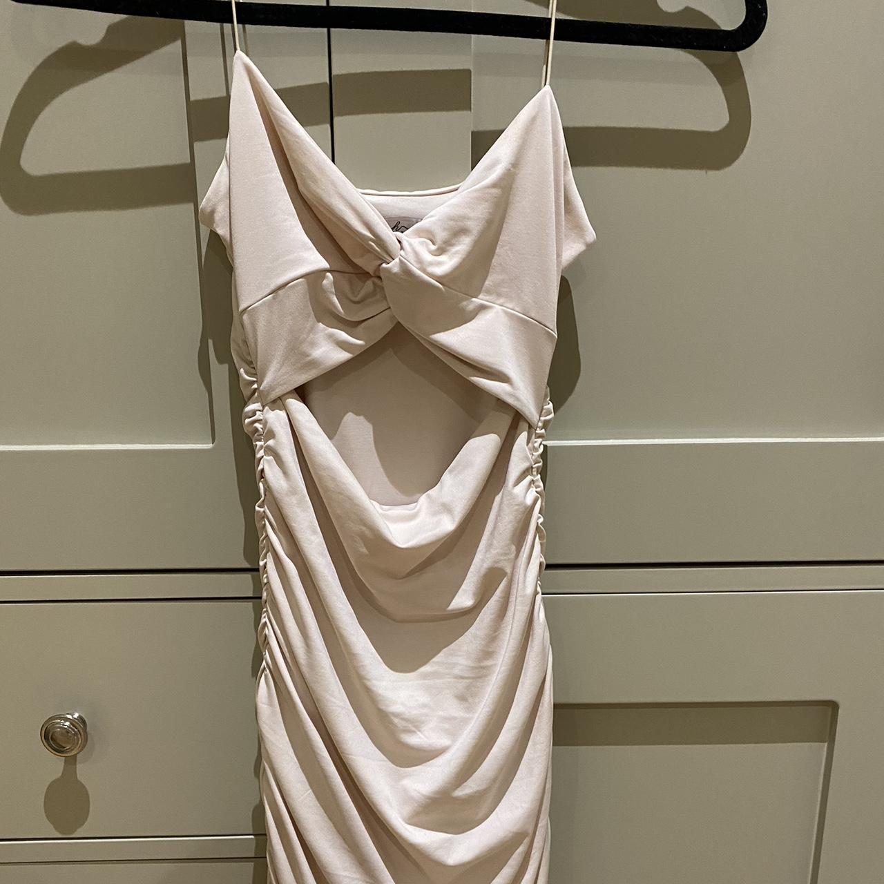 beaut oh polly dress so flattering rose / beige... | Depop