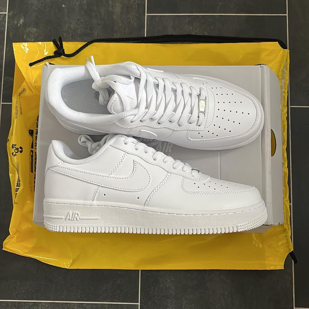 White airforce 1s, never been worn and comes with... - Depop