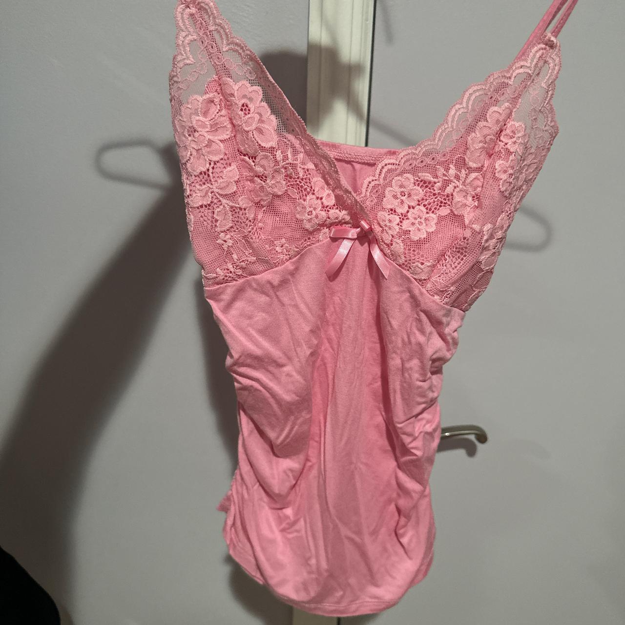 Pink Lacey Top | Depop