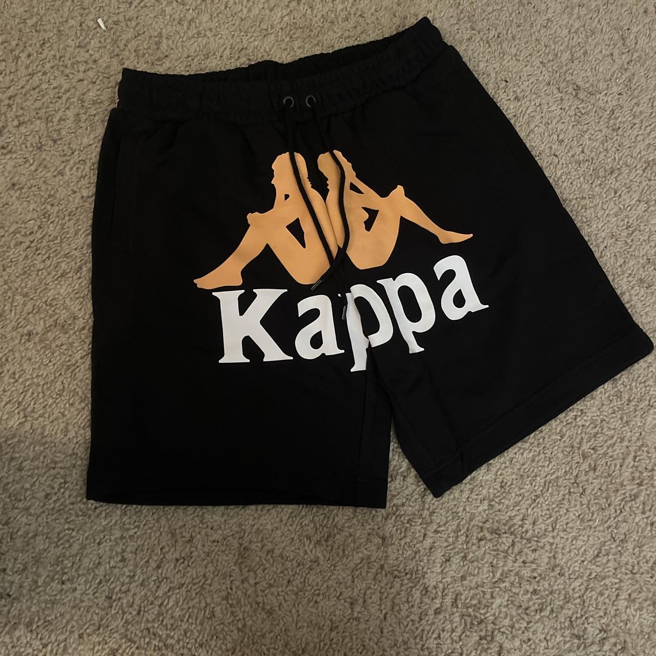 brand new men’s black and gold white Kappa... | Depop