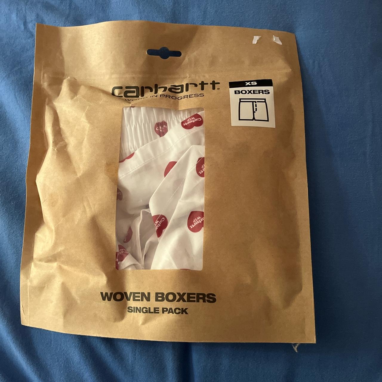 Carhartt WIP Men's Red and White Boxers-and-briefs | Depop