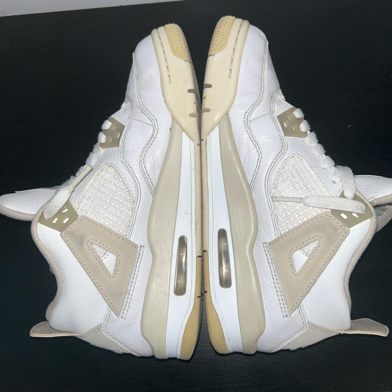Jordan 4 sand there is yellowing on the shoe as well... - Depop