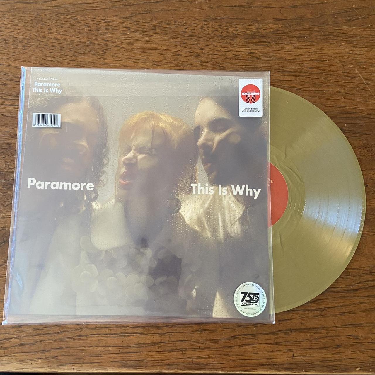 paramore this is why metallic gold vinyl target... - Depop