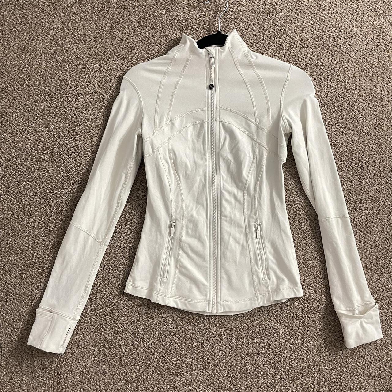 Lululemon bone define jacket in size 4 MATCHING... - Depop