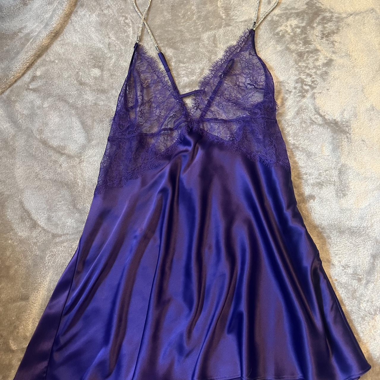 Super Cute Purple Victorias Secret Slip Sheer Dress Depop