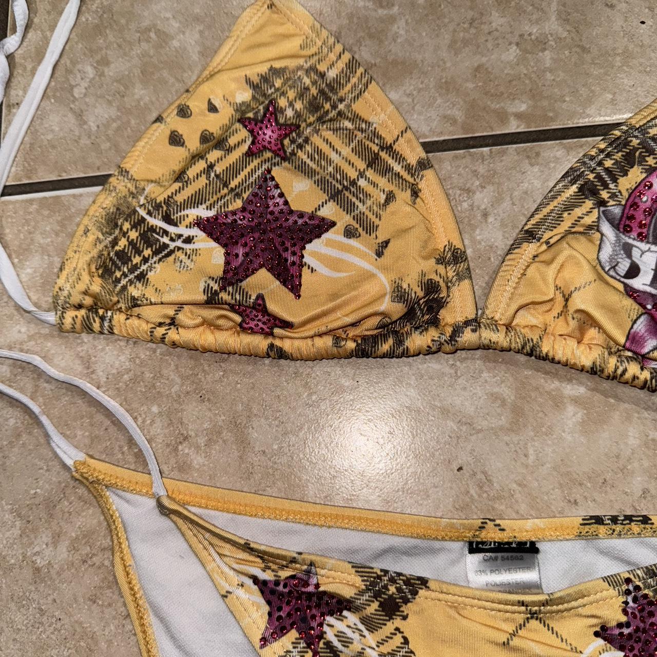 sinful by affliction bathing suit the top is a size... - Depop