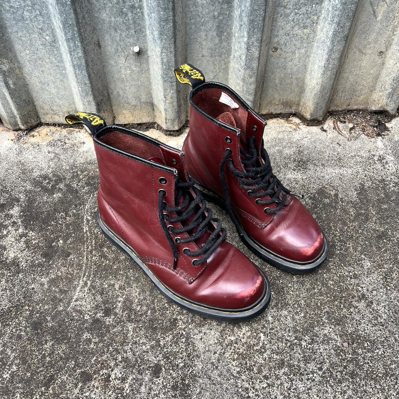 Doc Martens Red in colour Size UK 6 Good... - Depop