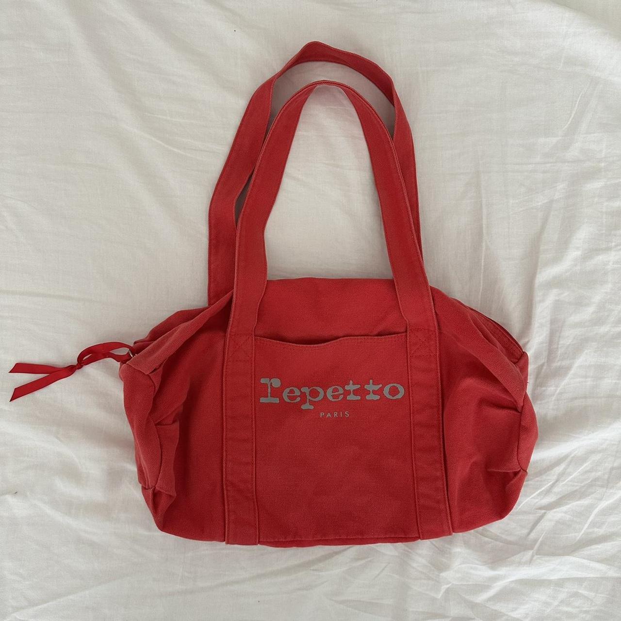 Repetto bright red mini duffle bag in perfect... - Depop
