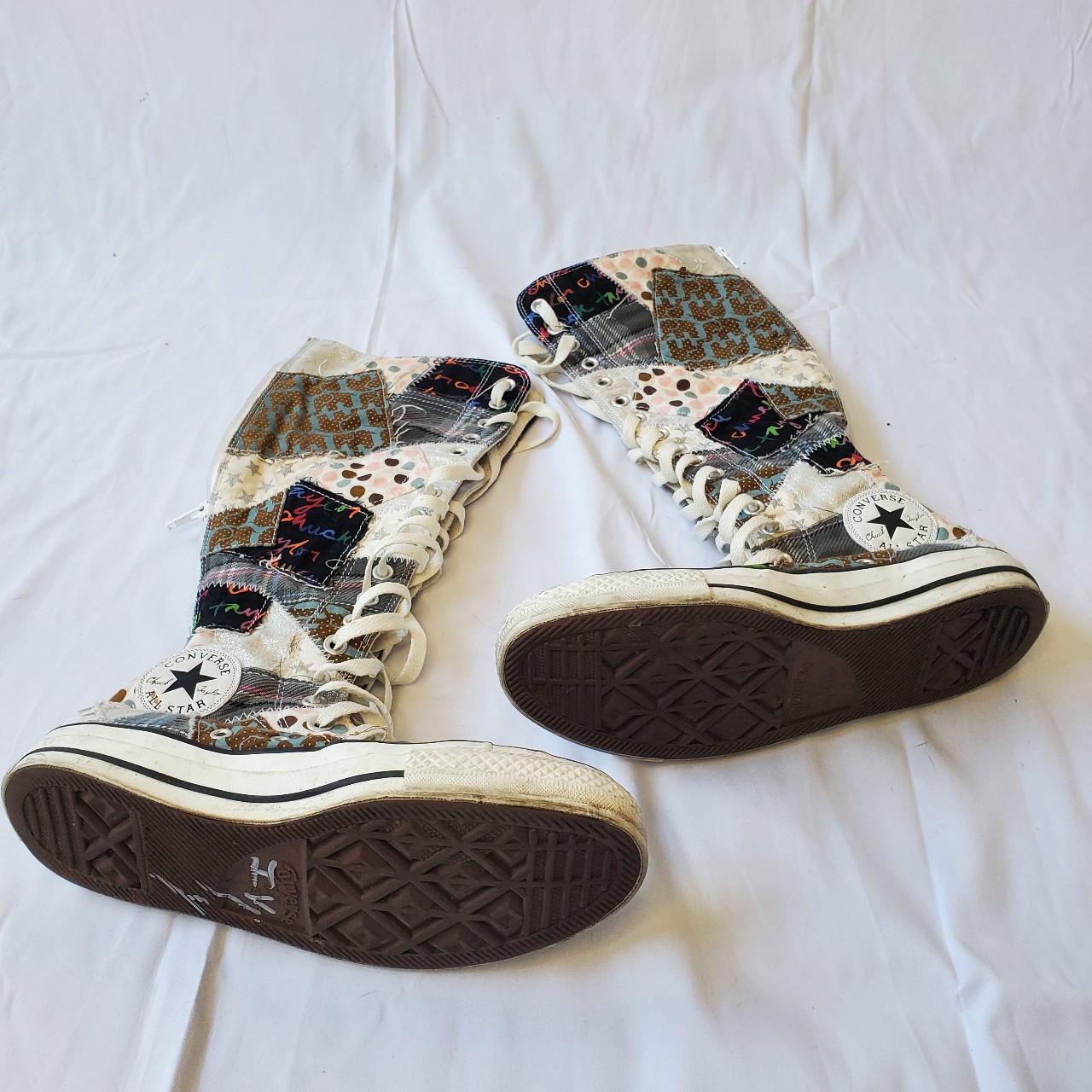 Patchwork knee high converse. Insanely rare and... - Depop