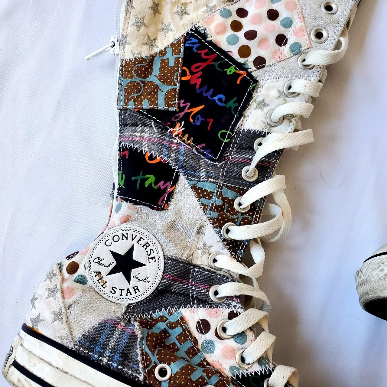 Patchwork knee high converse. Insanely rare and... - Depop