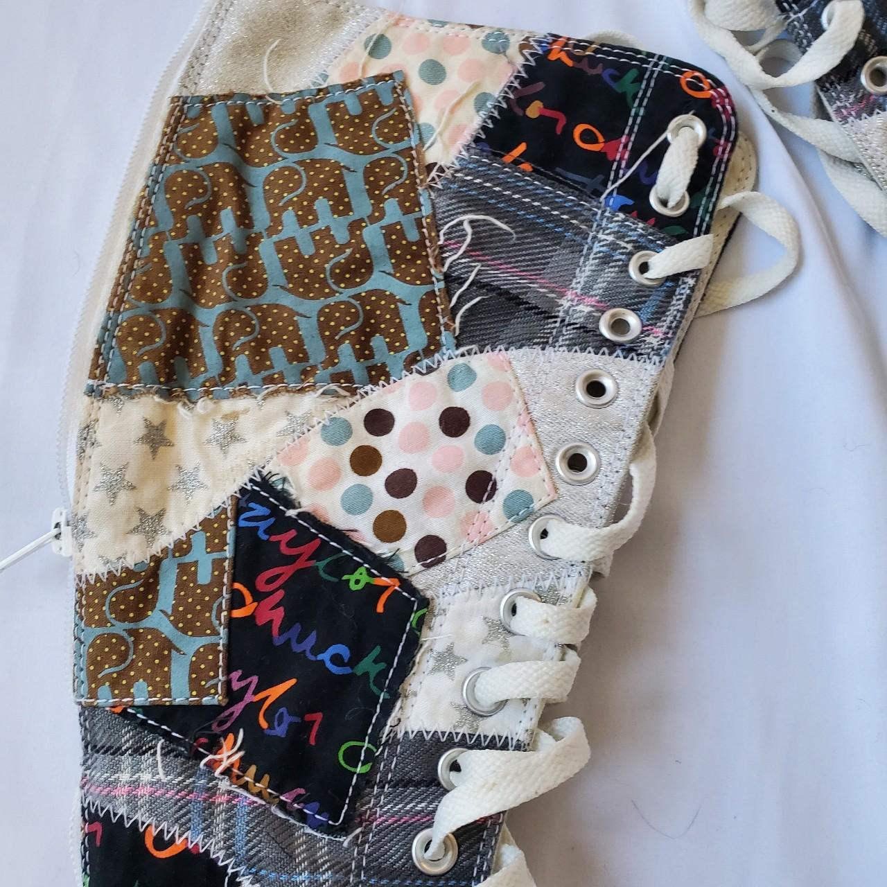 Patchwork knee high converse. Insanely rare and... - Depop