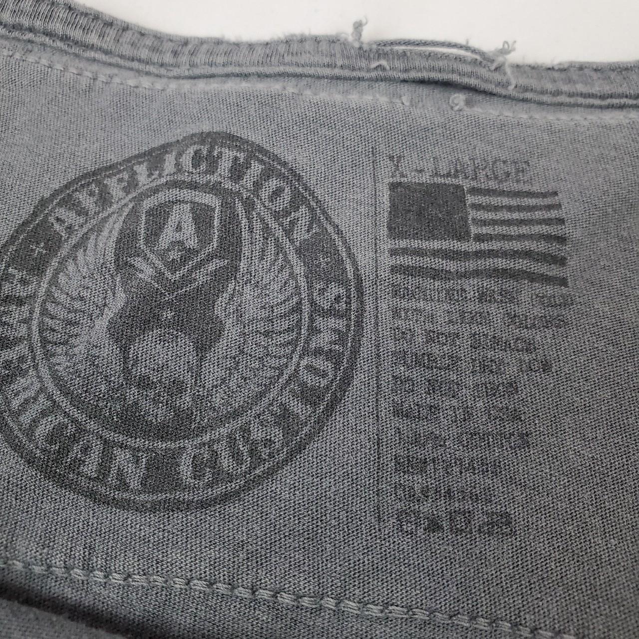 Affliction skull t-shirt. Gray acid wash trashy... - Depop