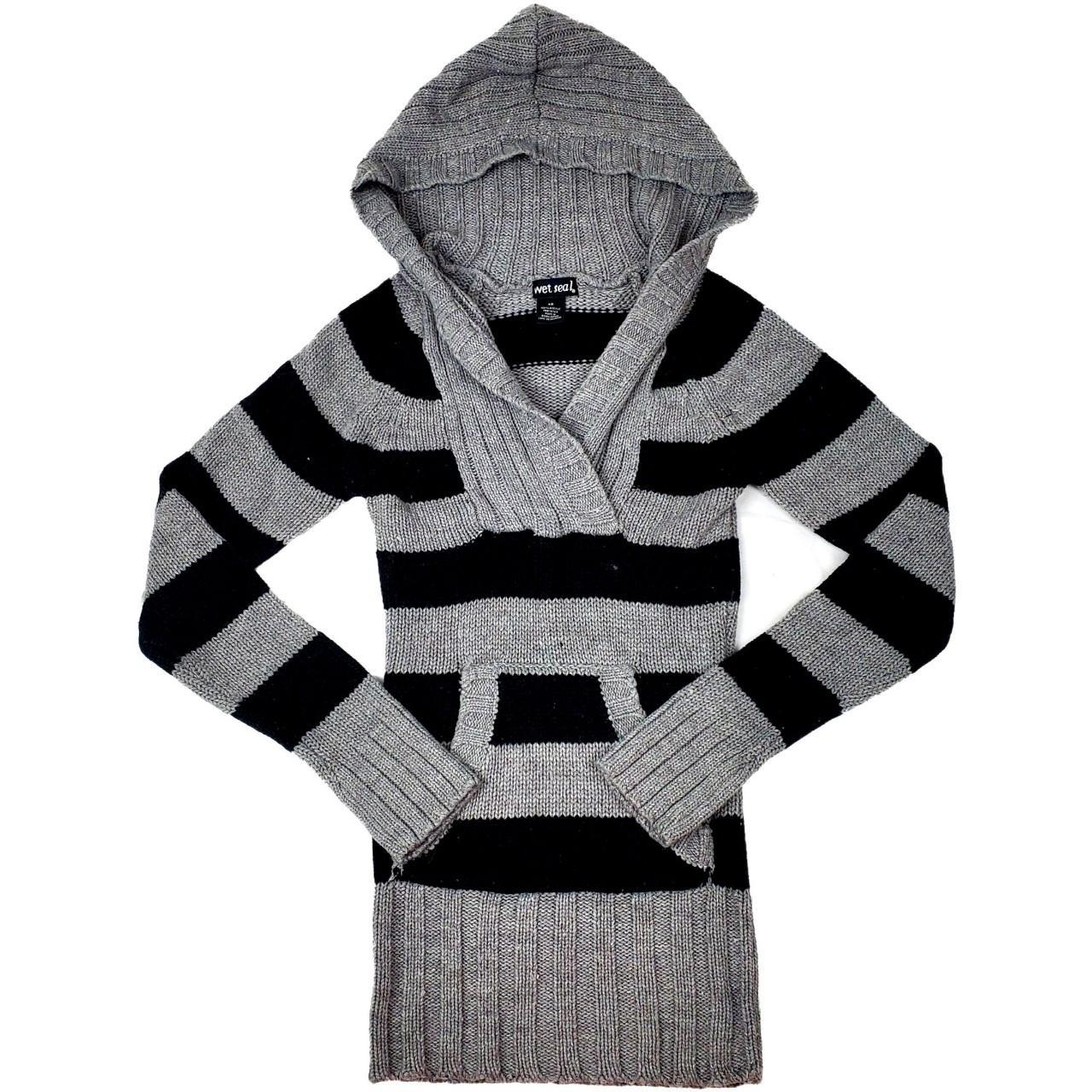 Wet seal emo sweater dress Early 2000s grunge goth... - Depop