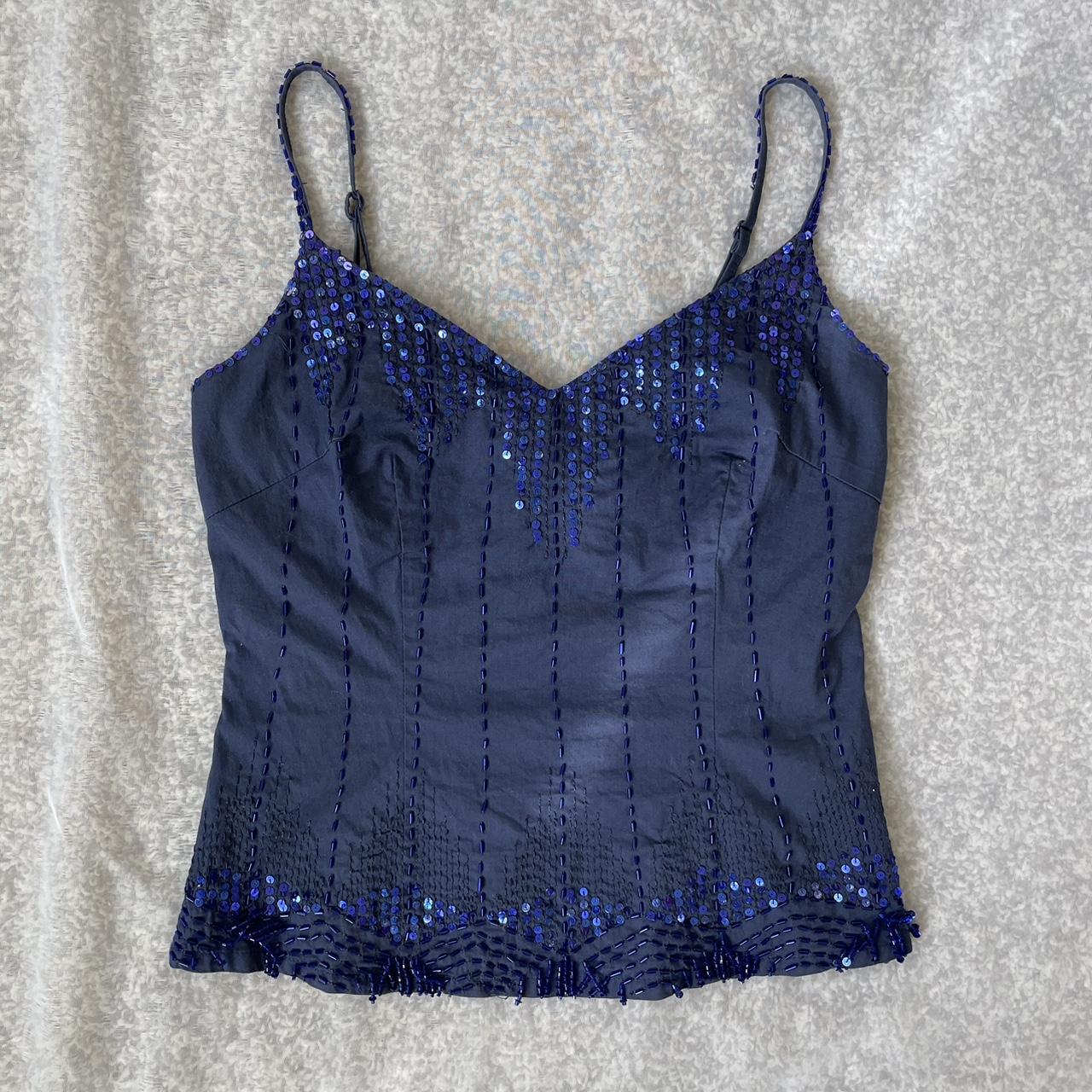 Corset Front Beaded Tank Too Brand: Now USA Size:... - Depop
