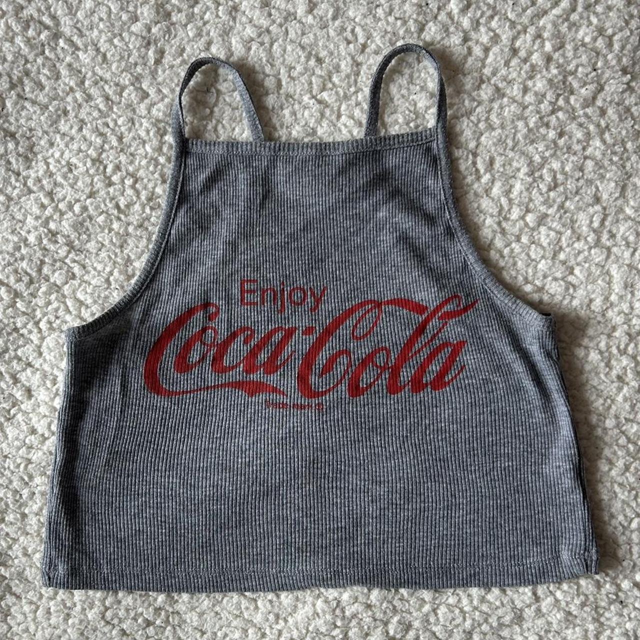 Coca Cola crop top size 12 but also fits sizes 6, 8... - Depop
