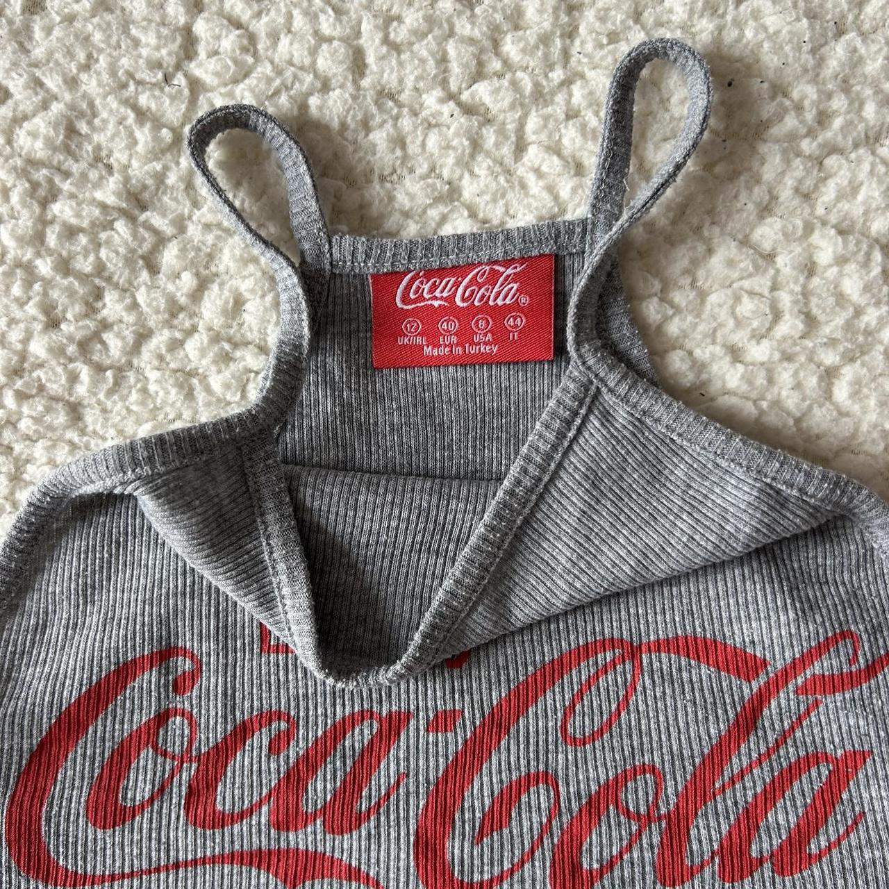 Coca Cola crop top size 12 but also fits sizes 6, 8... - Depop