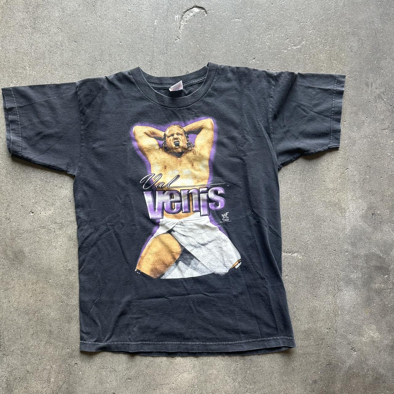 1998 WWF Val Venis shirt - black and purple #WWF... - Depop