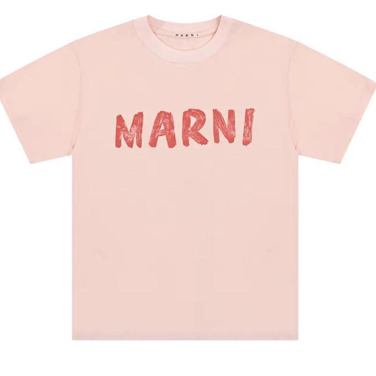 Marni logo print crew neck tee , only worn once in... - Depop