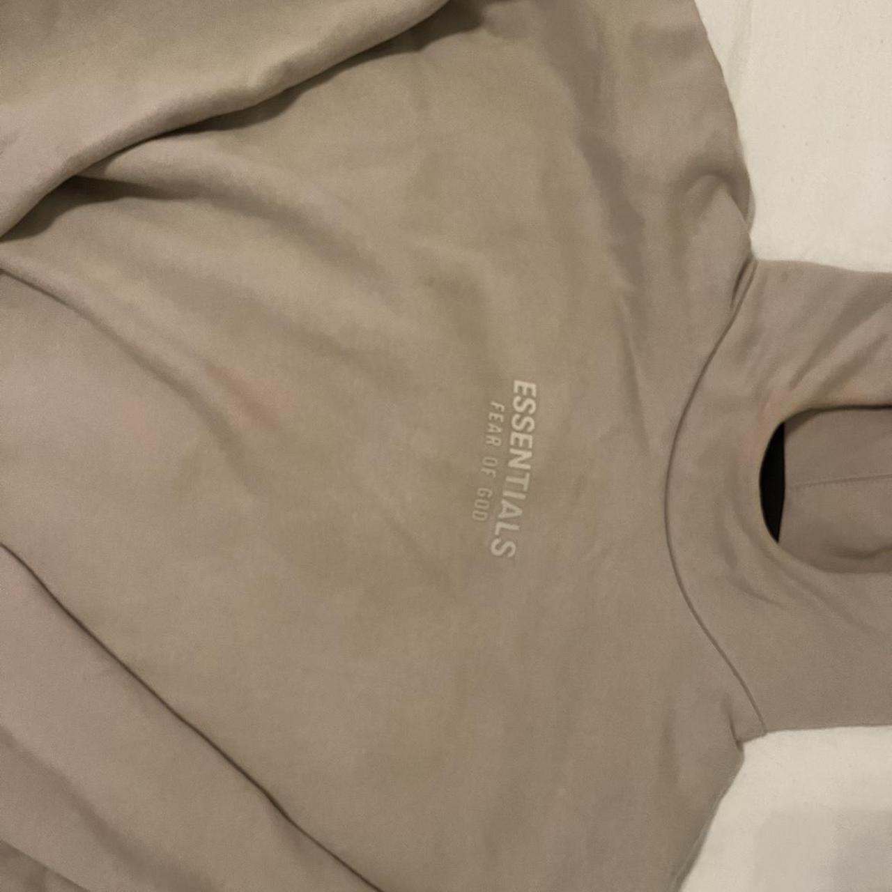 Essentials cream tracksuit - hoodie and joggers... | Depop