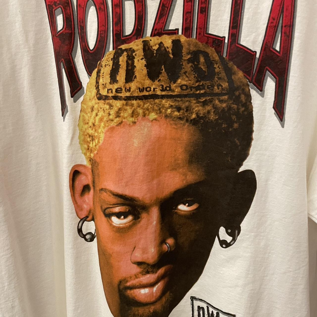 Vintage 1998 Dennis Rodman NWO Rodzilla Pro... | Depop