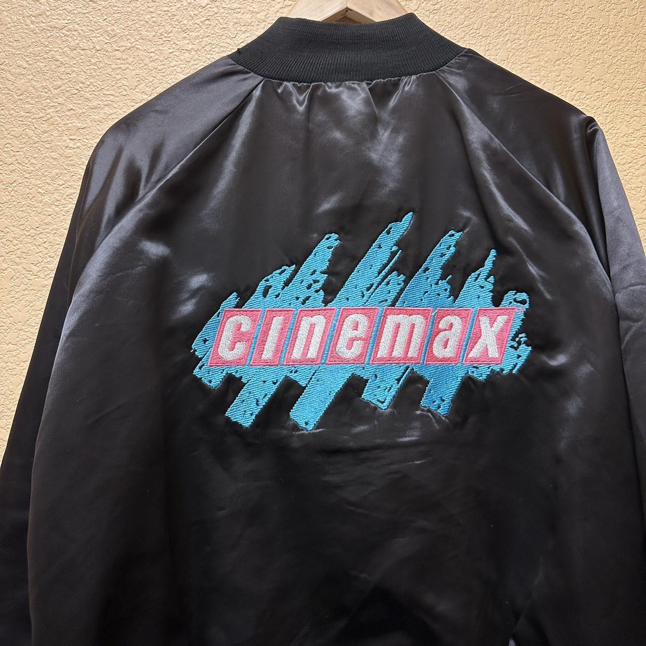 Modern Essential 80s vintage Cinemax Satin Jacket... - Depop
