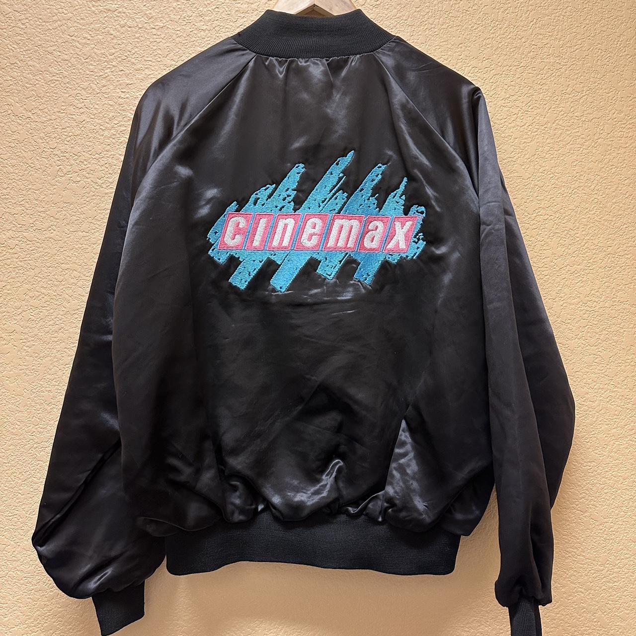 Modern Essential 80s vintage Cinemax Satin Jacket... - Depop