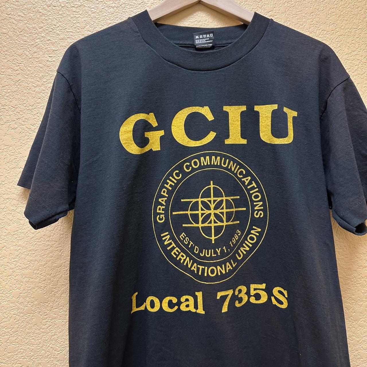 Modern Essential 90s Vintage GCIU Local 7356 Graphic... - Depop