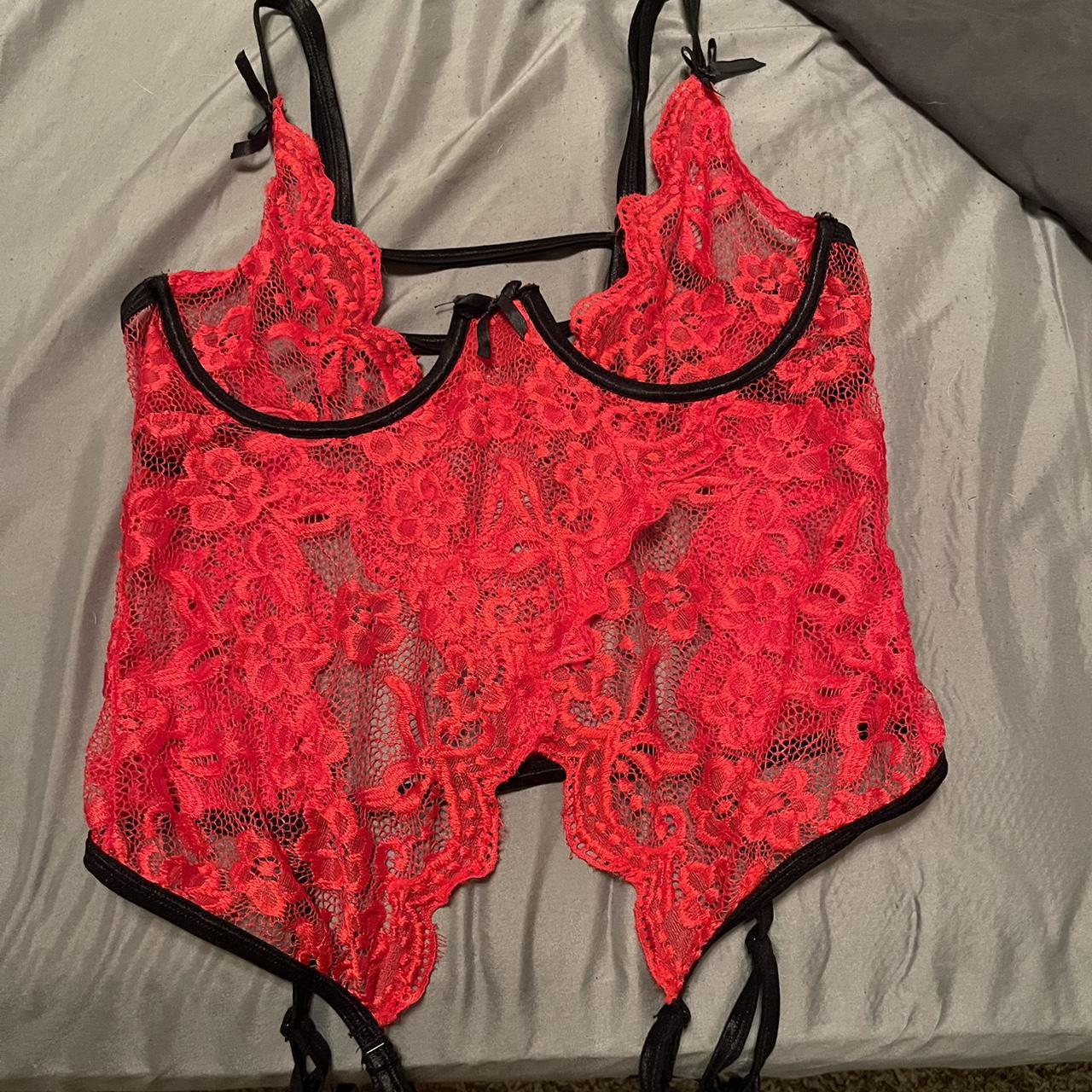Dreamgirl Womens Red And Black Nightwear Depop