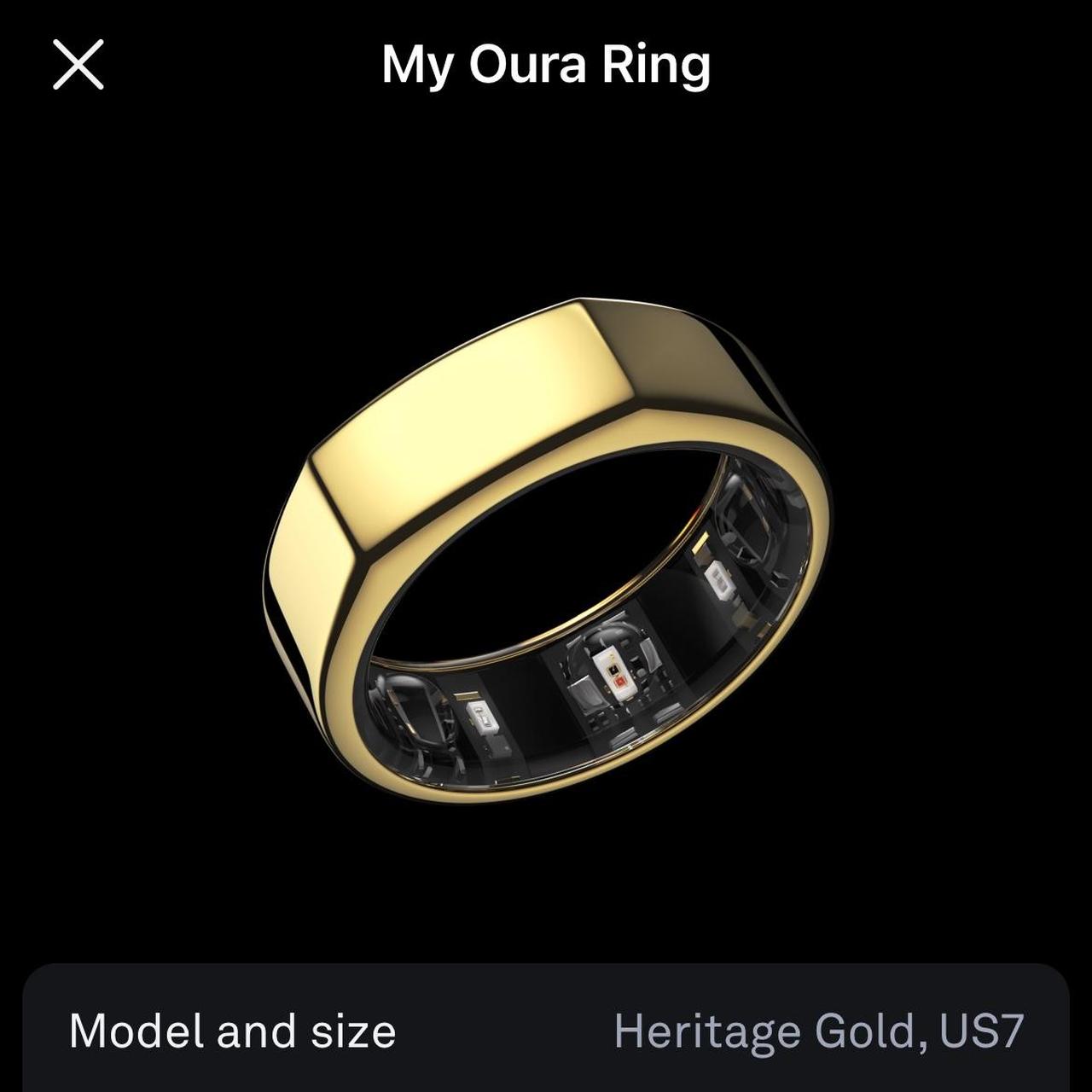Oura Ring Gen 3 Heritage Gold, size 7. Includes... - Depop