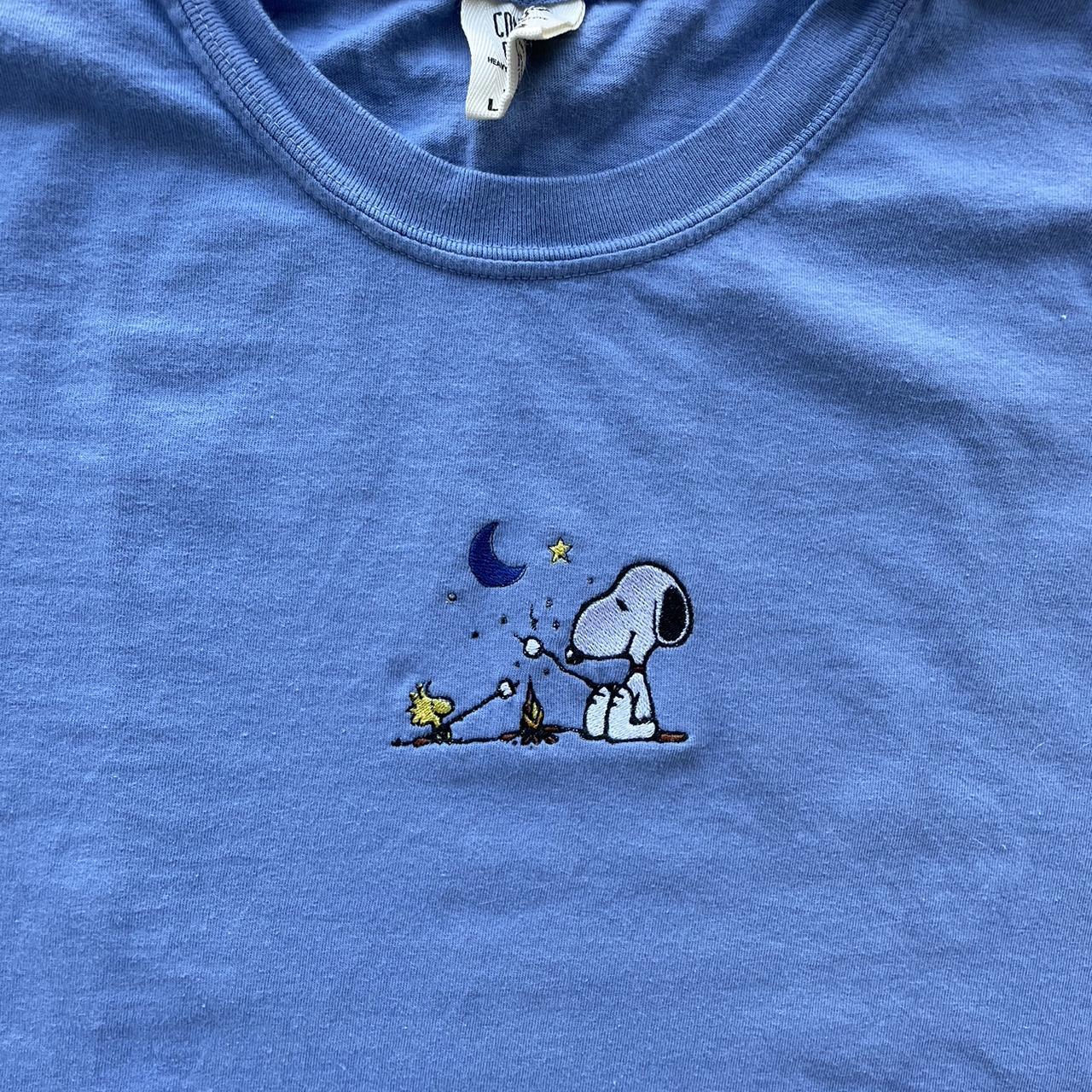 Snoopy roasting marshmallows with Woodstock design... | Depop