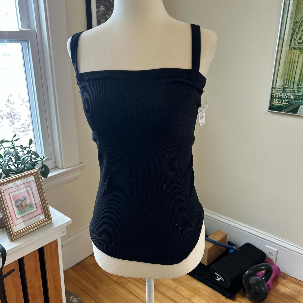 Free people Black ribbed tank top #tanktop brand new... | Depop