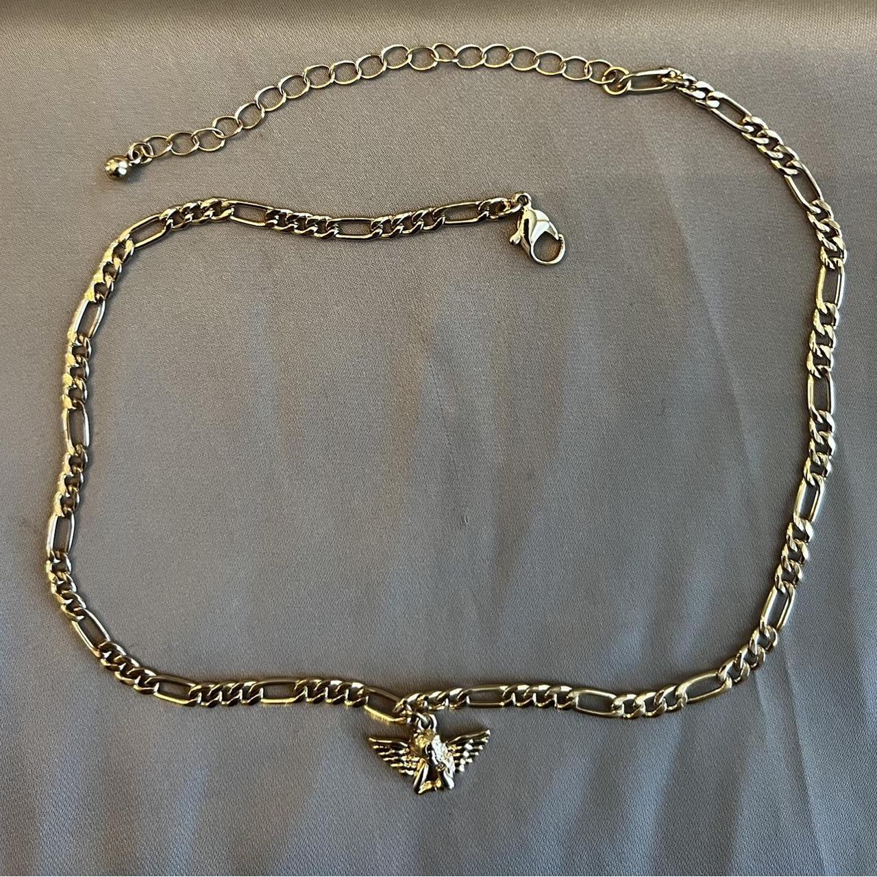 angel gold chain!🪽👼 adjustable/no flaws #jewelry... - Depop