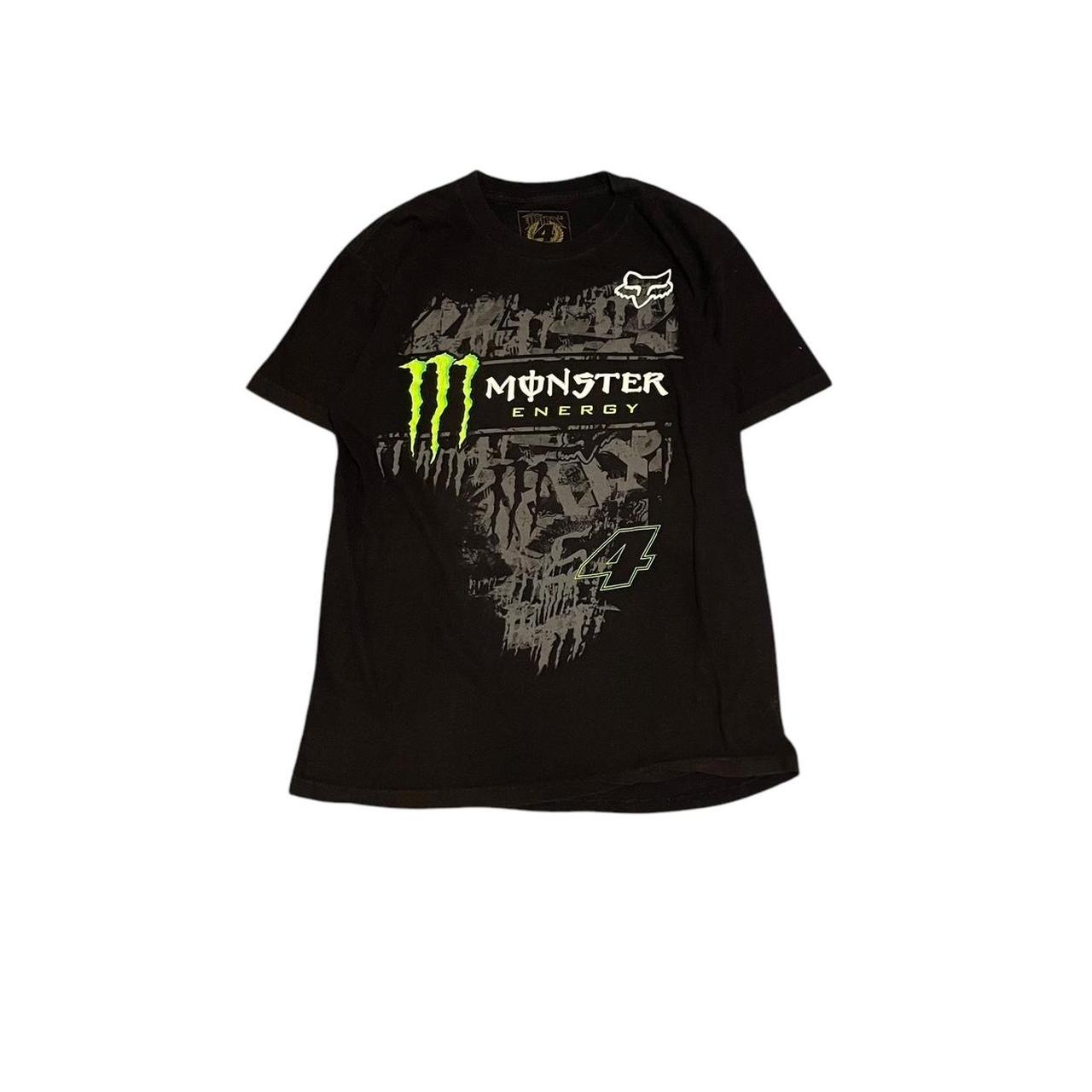 Vintage Y2K Fox Racing Monster Energy T Shirt -good... - Depop